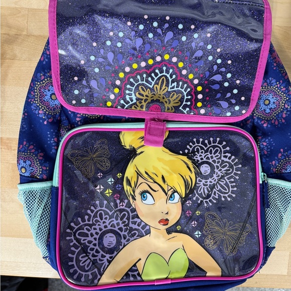 Disney | Accessories | Tinker Bell Kids Backpack With Lunchbox Holder ...